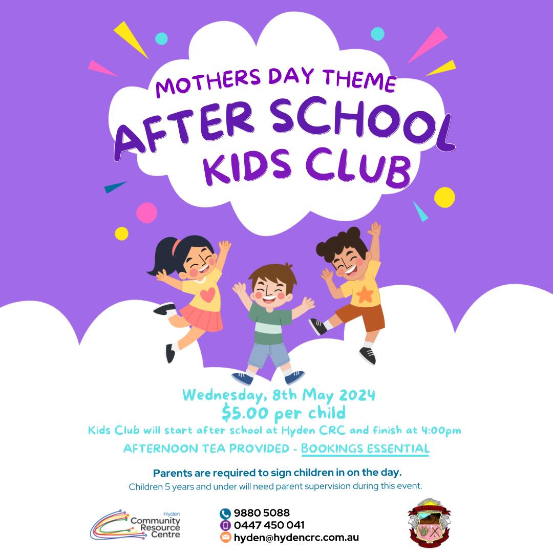 Hyden Mothers Day Kids Club » Shire of Kondinin